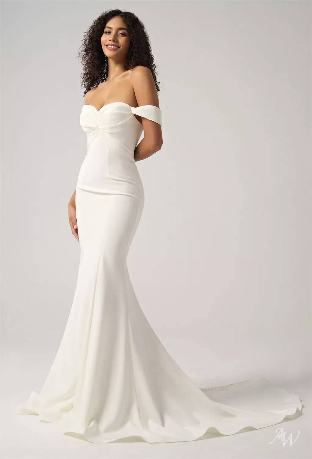 AW Twister Wedding Dress, Satin Floor Length Sweetheart Neckline ...