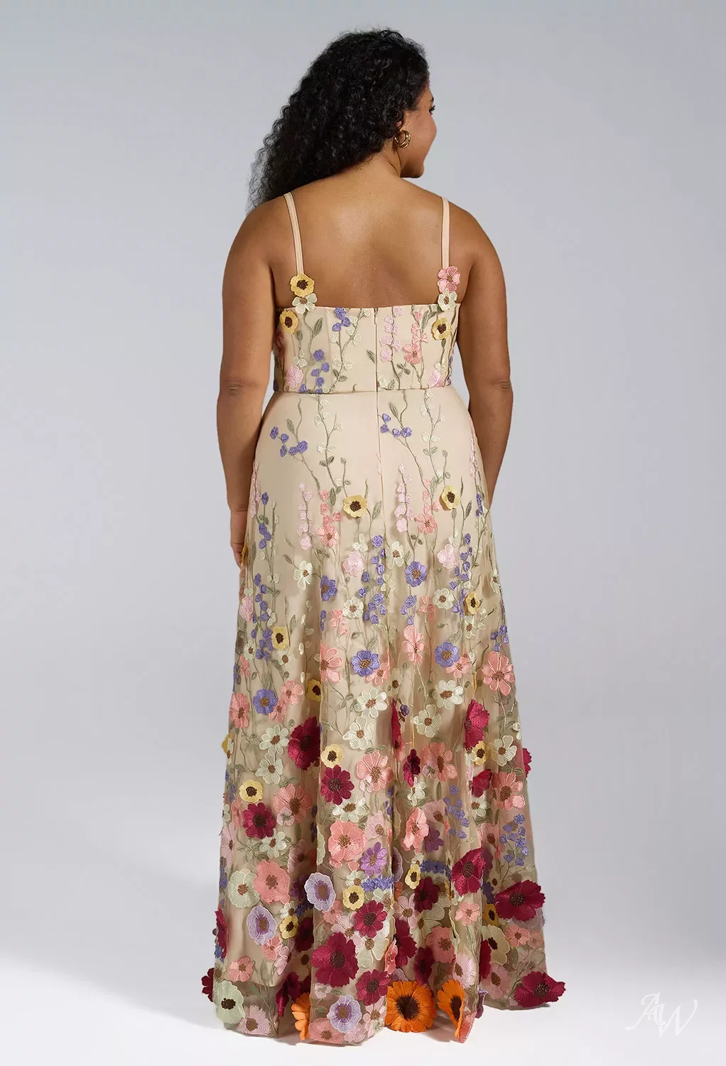 AW Alison Dress, Tulle Floor Length V-Neck Bridesmaid Dresses | AW.Bridal