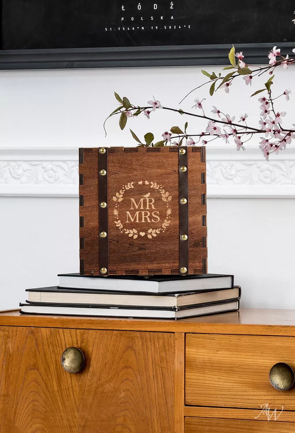 AW Wooden Storage Memory Gift Box, Jasmine Green Gifts & Decor | AW.Bridal