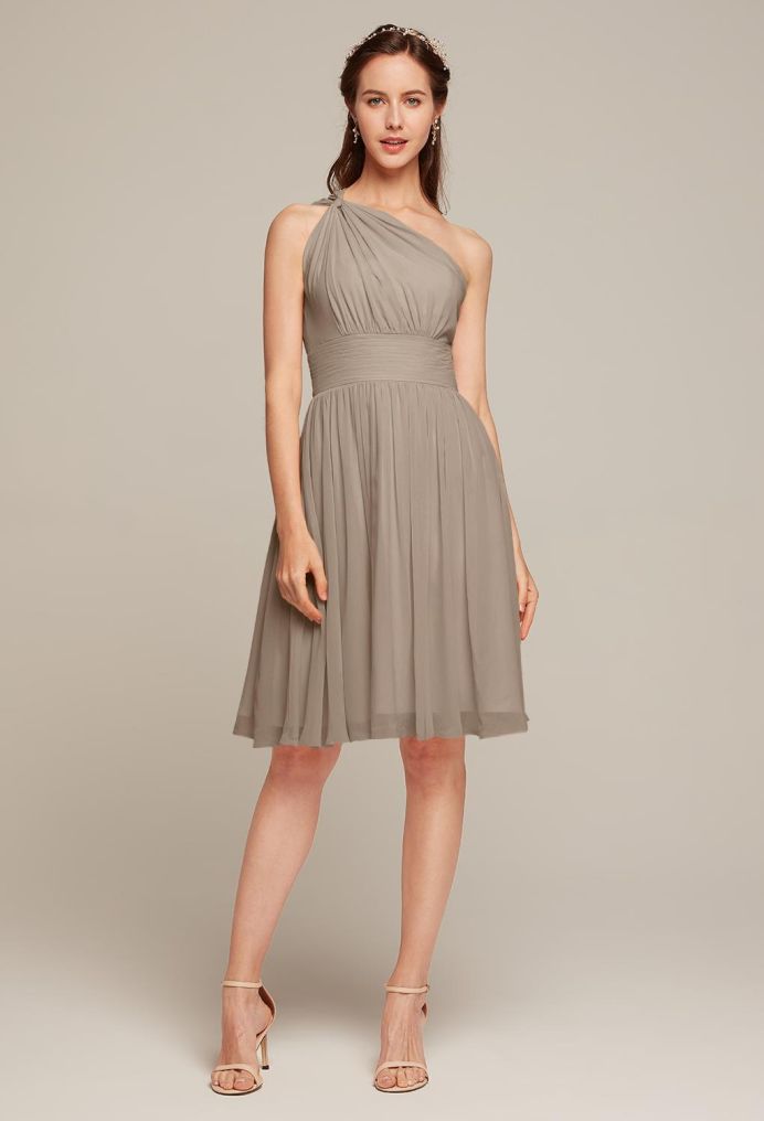 AW Rowan Dress, Rose Pink Chiffon Satin Charmeuse Ankle Length Square ...