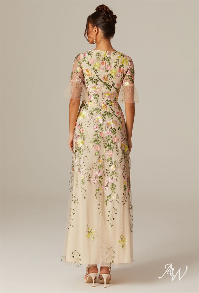 AW Carole Dress, Tulle Ankle Length V-Neck Wedding Dresses | AW.Bridal