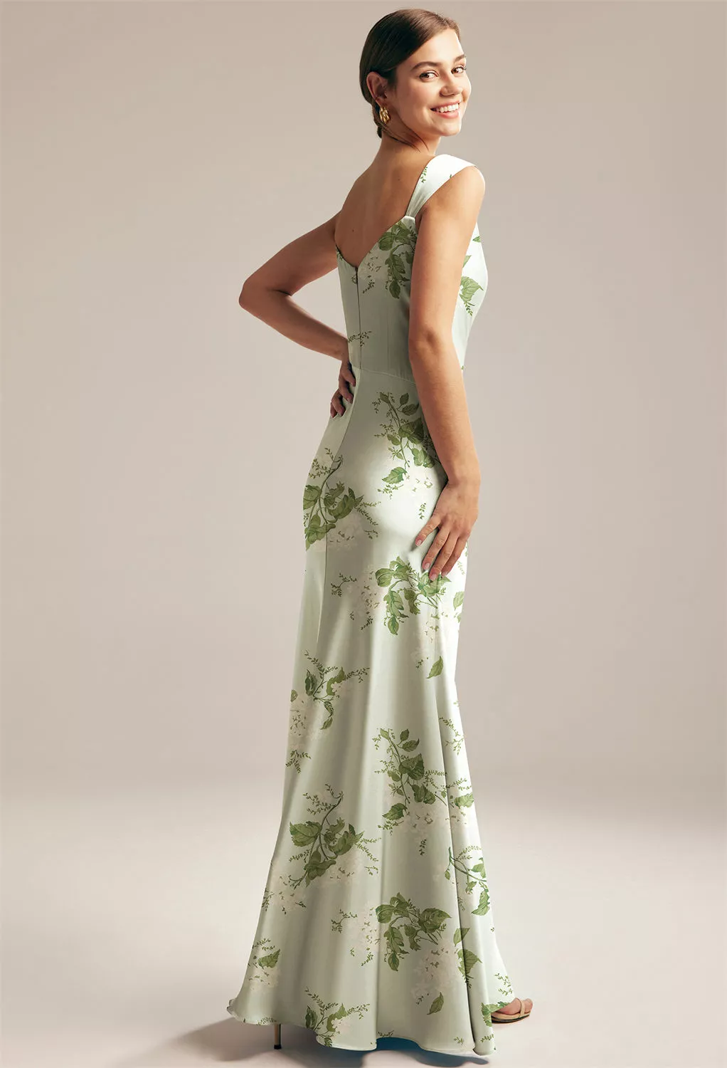 Sage Garden Party, Green Floral Floral Bridesmaid Dresses | AW.Bridal