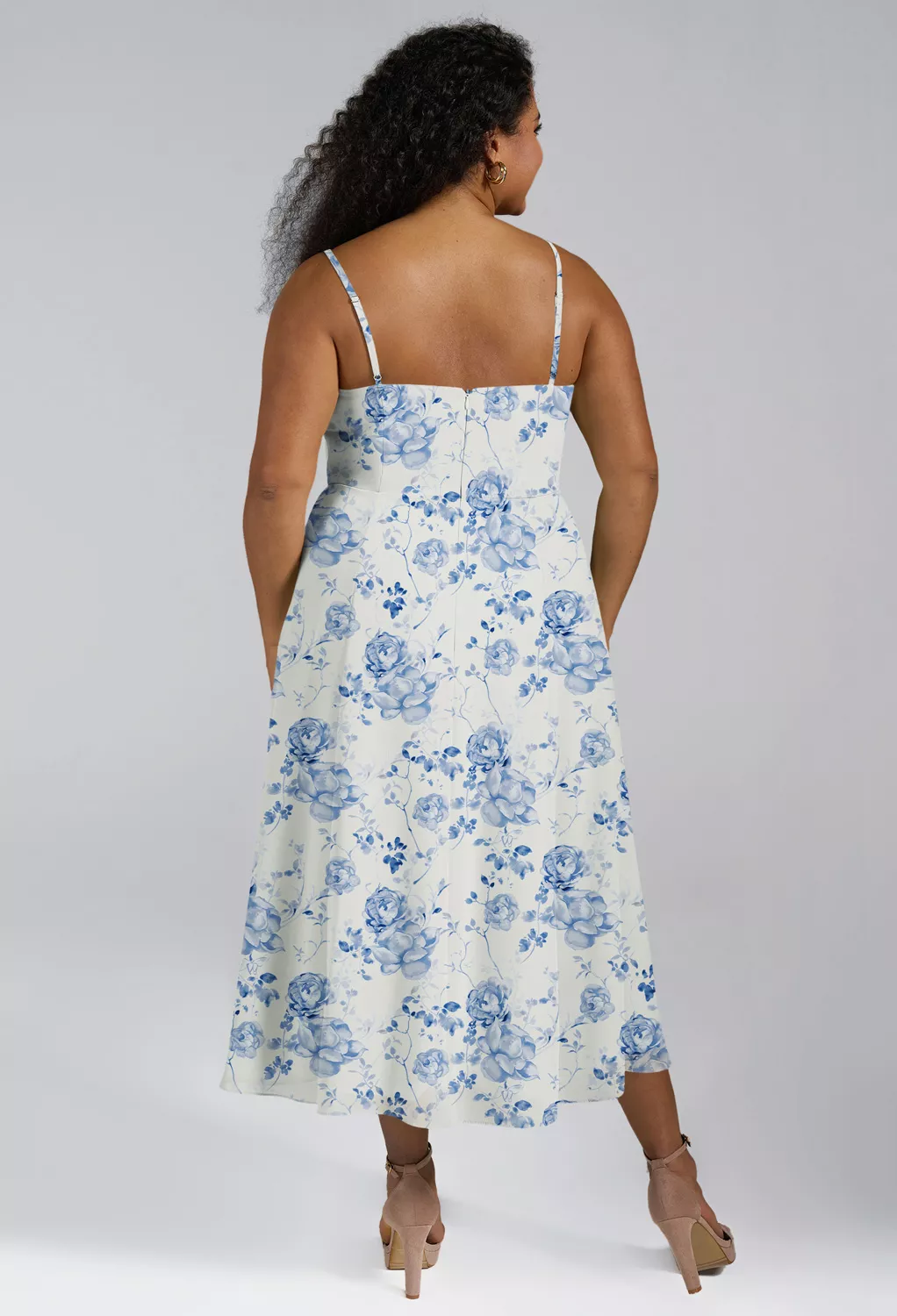 Blue Botanical Floral, Blue Floral Bridesmaid Dresses | AW.Bridal