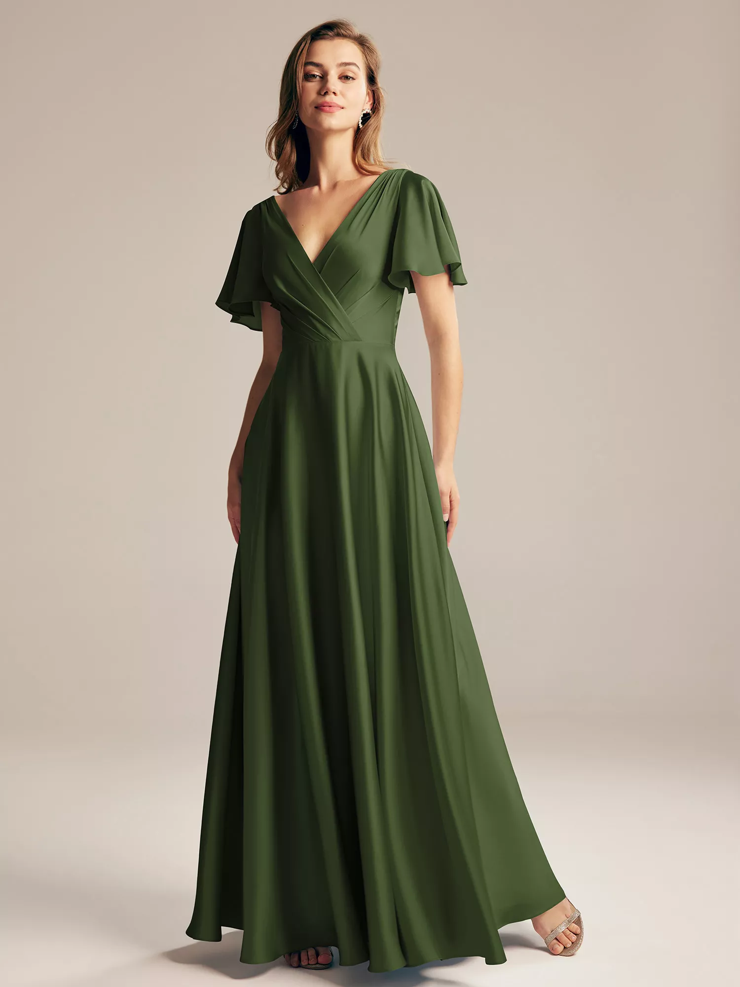 AW Maura Dress, Blushing Peonies Crystal Satin Satin Charmeuse Floor ...