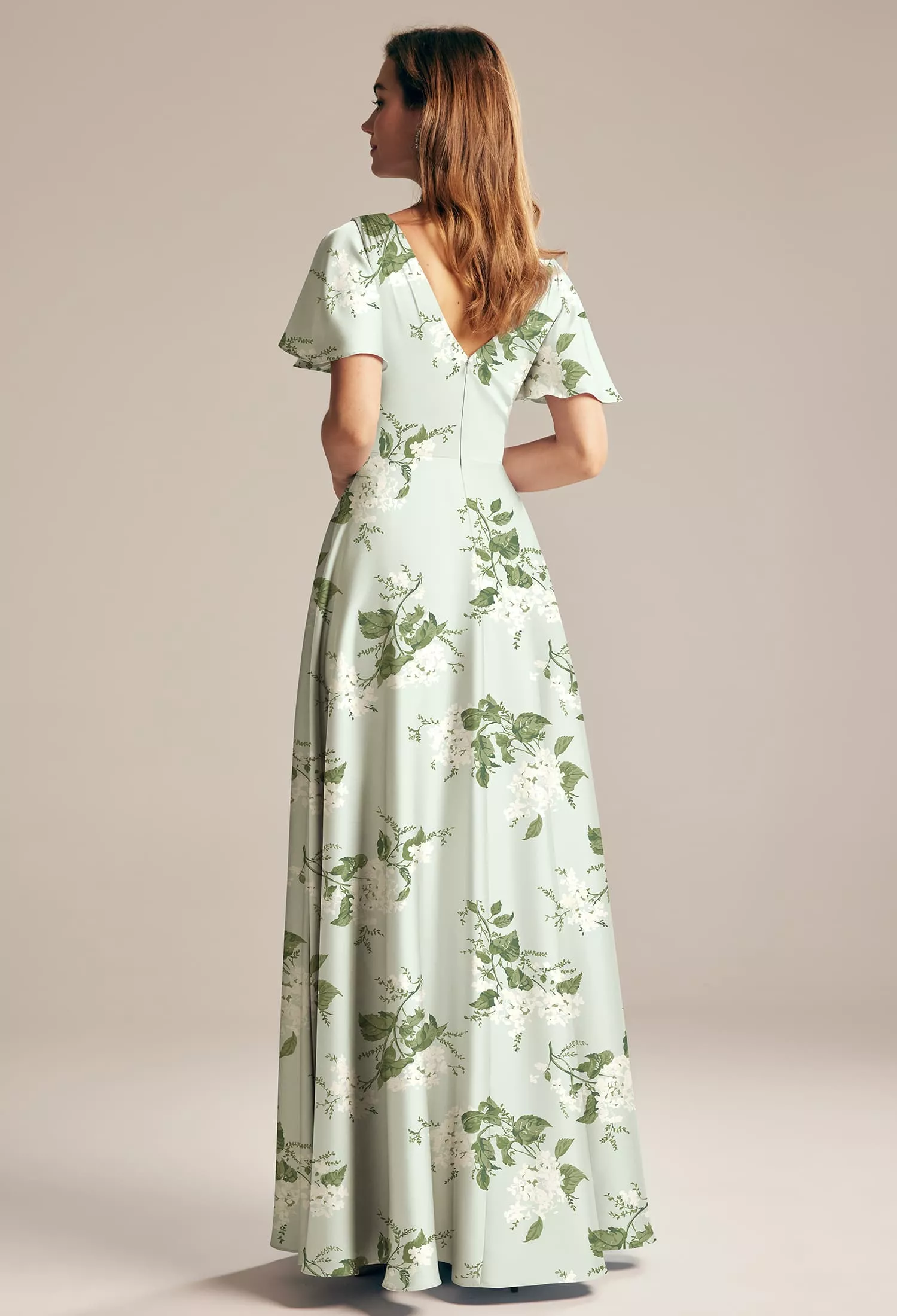 Sage Garden Party, Green Floral Floral Bridesmaid Dresses | AW.Bridal