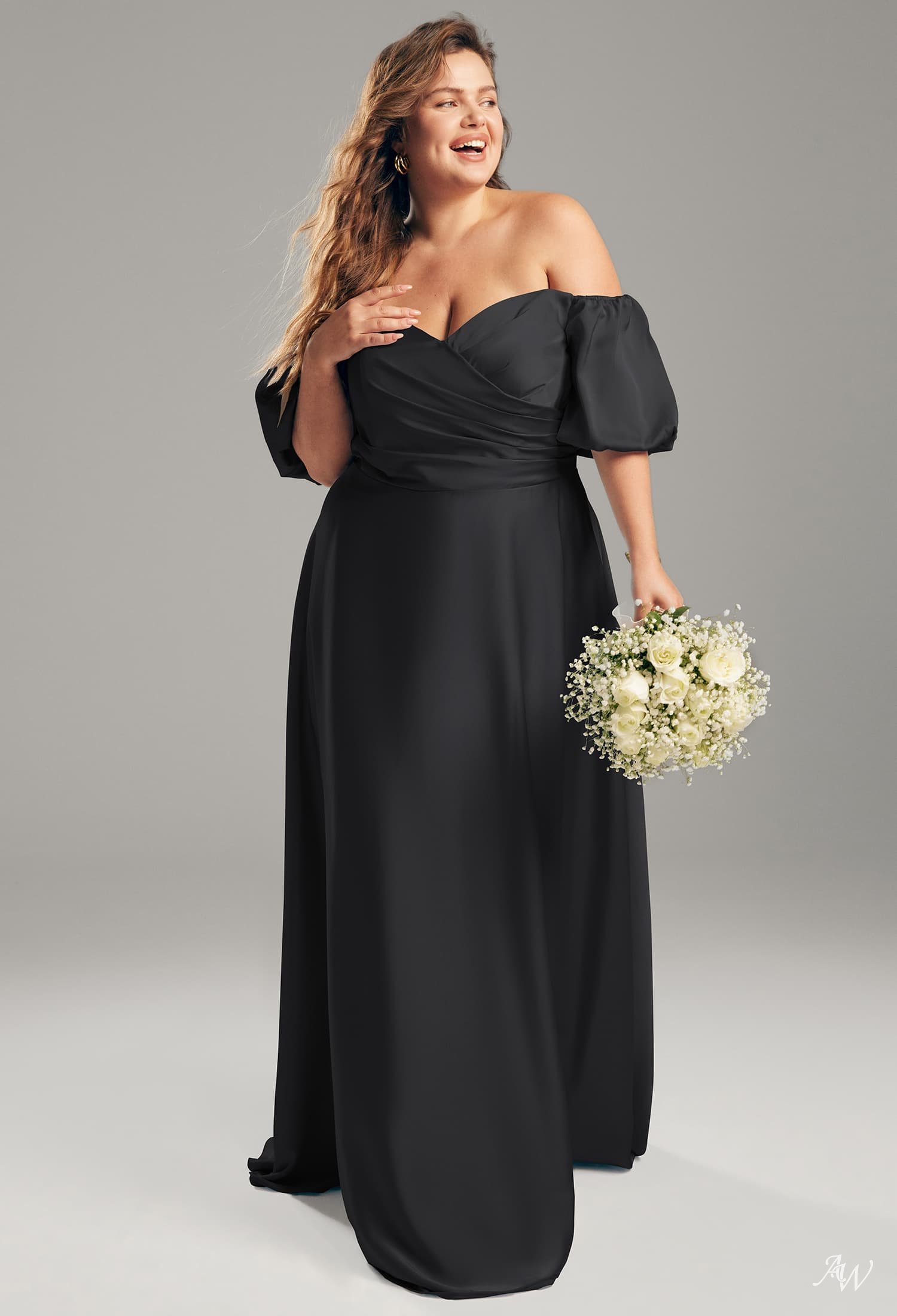 AW Dey Dress, Hunter Green Crystal Satin Satin Charmeuse Floor Length ...