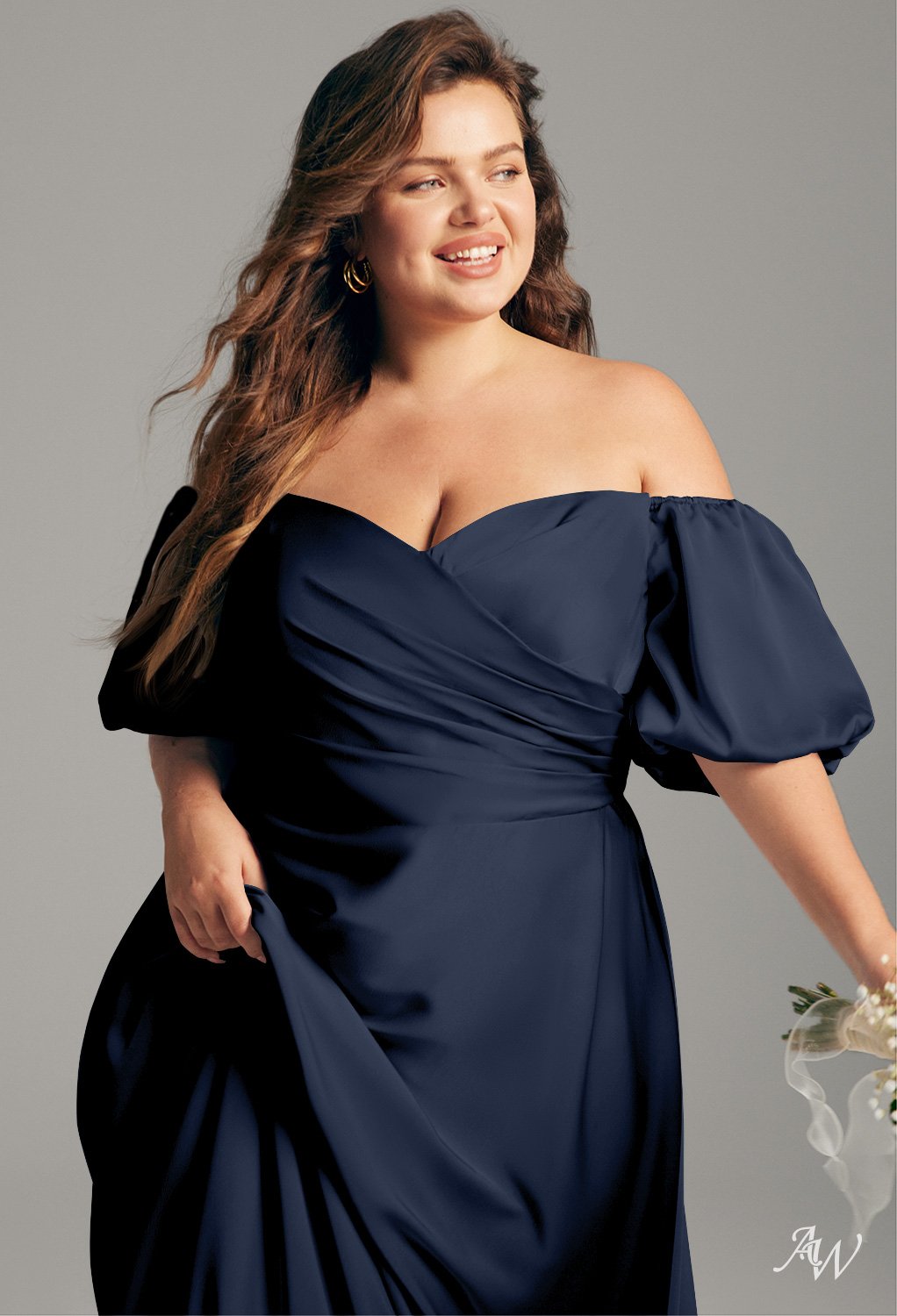 AW Dey Dress, Hunter Green Crystal Satin Satin Charmeuse Floor Length ...