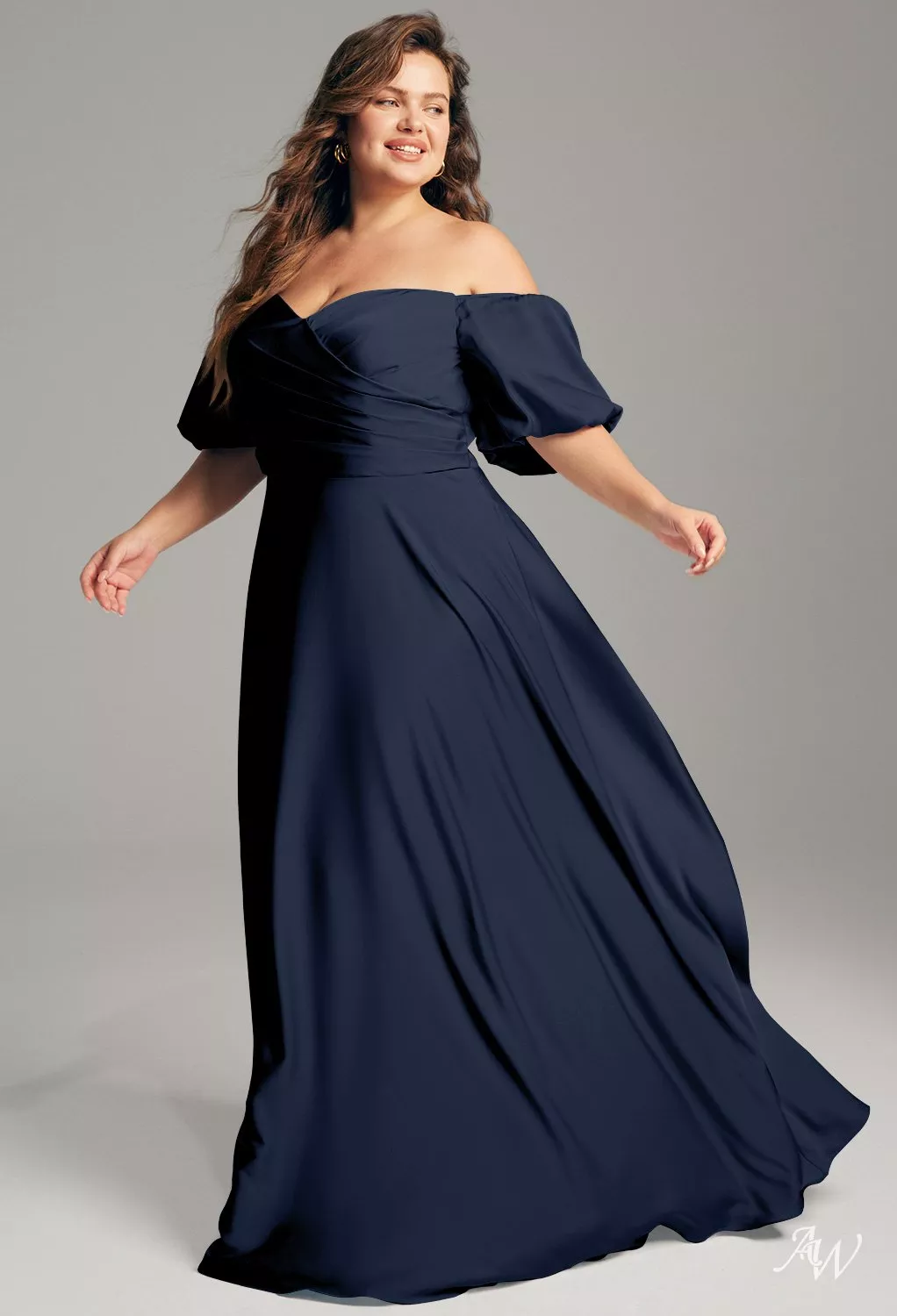 AW Dey Dress, Hunter Green Crystal Satin Satin Charmeuse Floor Length ...