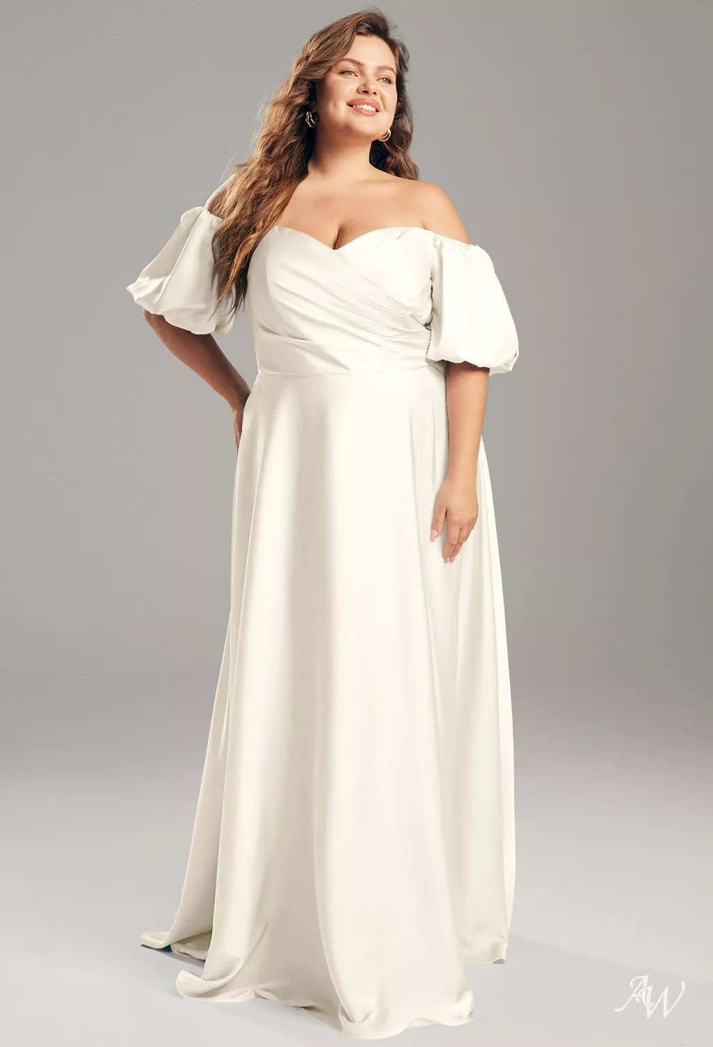 AW Dey Dress, Hunter Green Crystal Satin Satin Charmeuse Floor Length ...