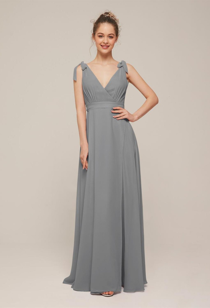 AW Semplice Jumpsuit, Dusty Rose Chiffon Floor Length Halter Neckline Bridesmaid Dresses | AW.Bridal