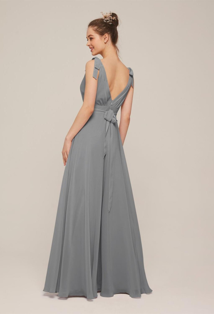 AW Semplice Jumpsuit, Dusty Rose Chiffon Floor Length Halter Neckline Bridesmaid Dresses | AW.Bridal