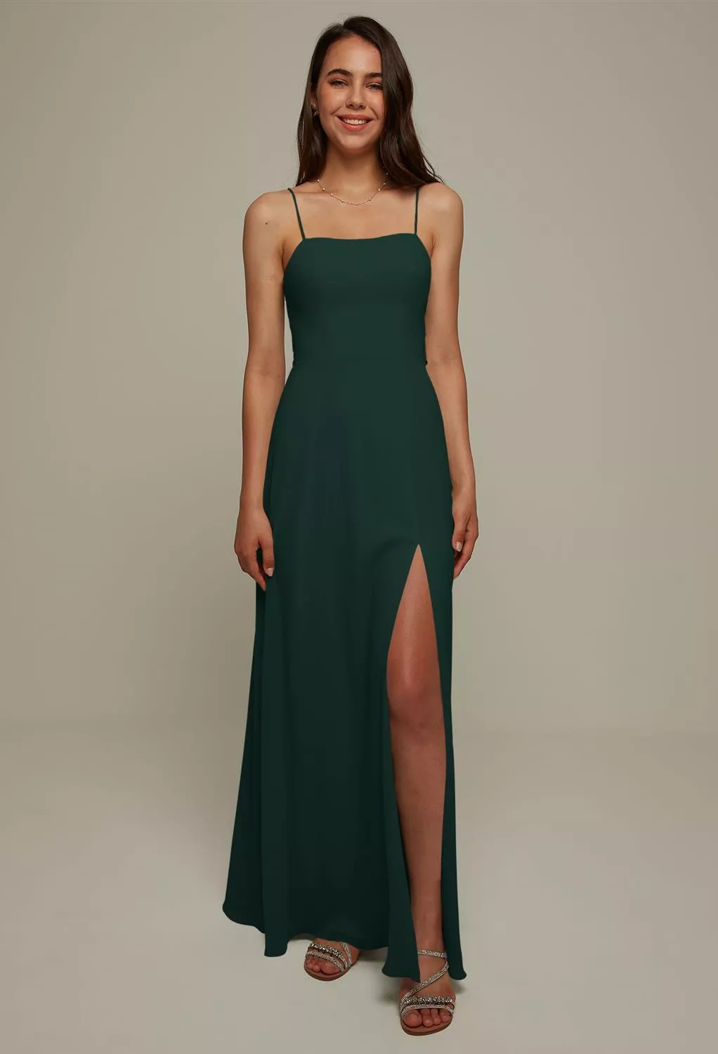 AW Demeter Dress, Ivory Chiffon Floor Length Off the Shoulder ...