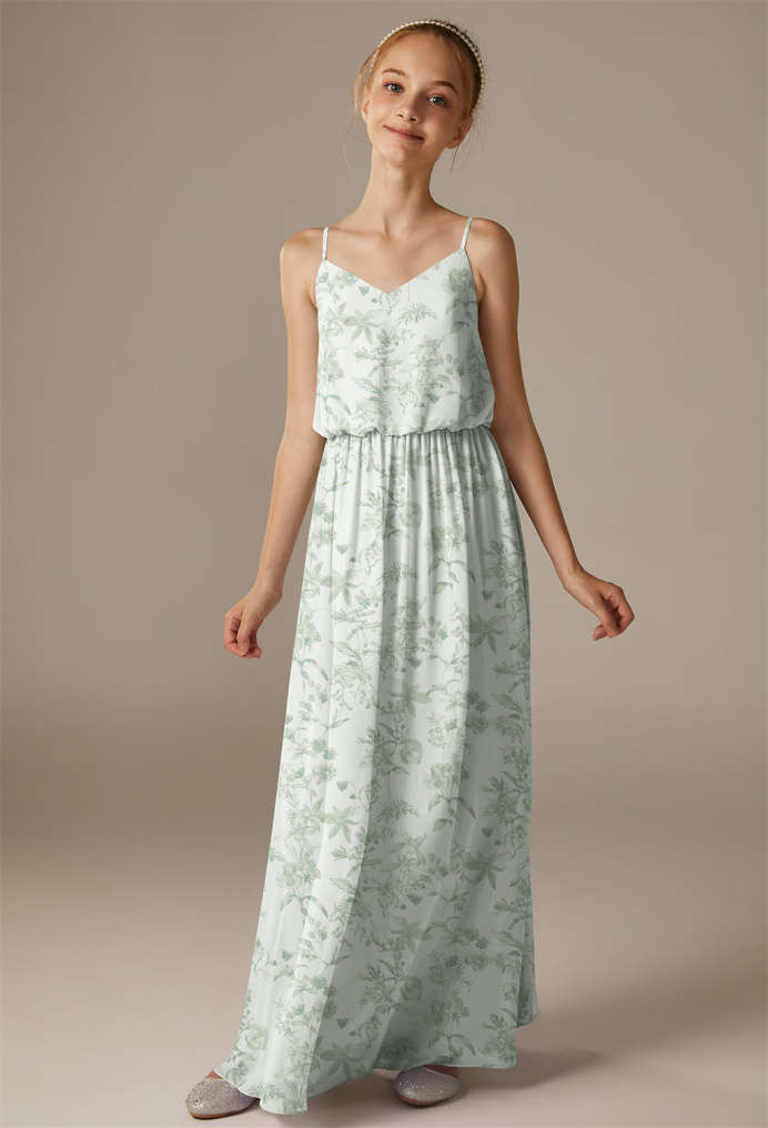 AW Cathryn Dress, Verdant Wilds Chiffon Floor Length Sweetheart ...