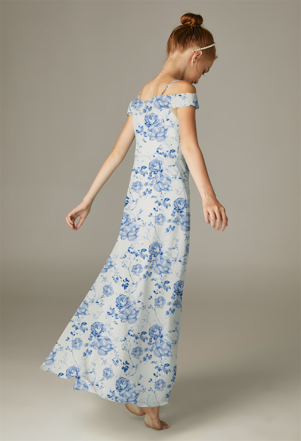 AW Denise Dress, Verdant Wilds Chiffon Ankle Length Sweetheart Neckline ...