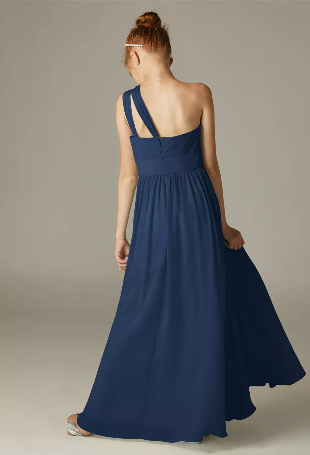 AW Anaya Dress, Green Olive Chiffon Ankle Length V-Neck Bridesmaid ...