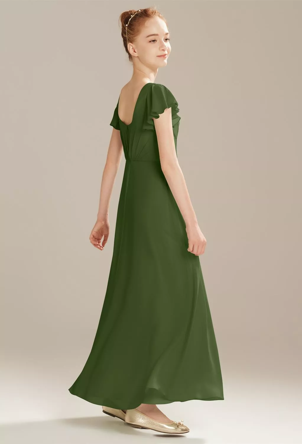 AW Arabella Dress, Dark Navy Chiffon Floor Length Sweetheart Neckline ...