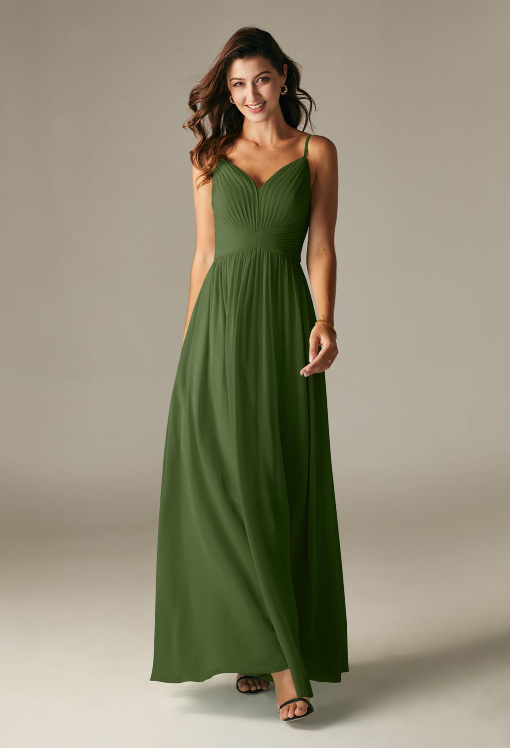 AW Jaydon Dress, Light Dusty Blue Chiffon Floor Length Square Neckline ...