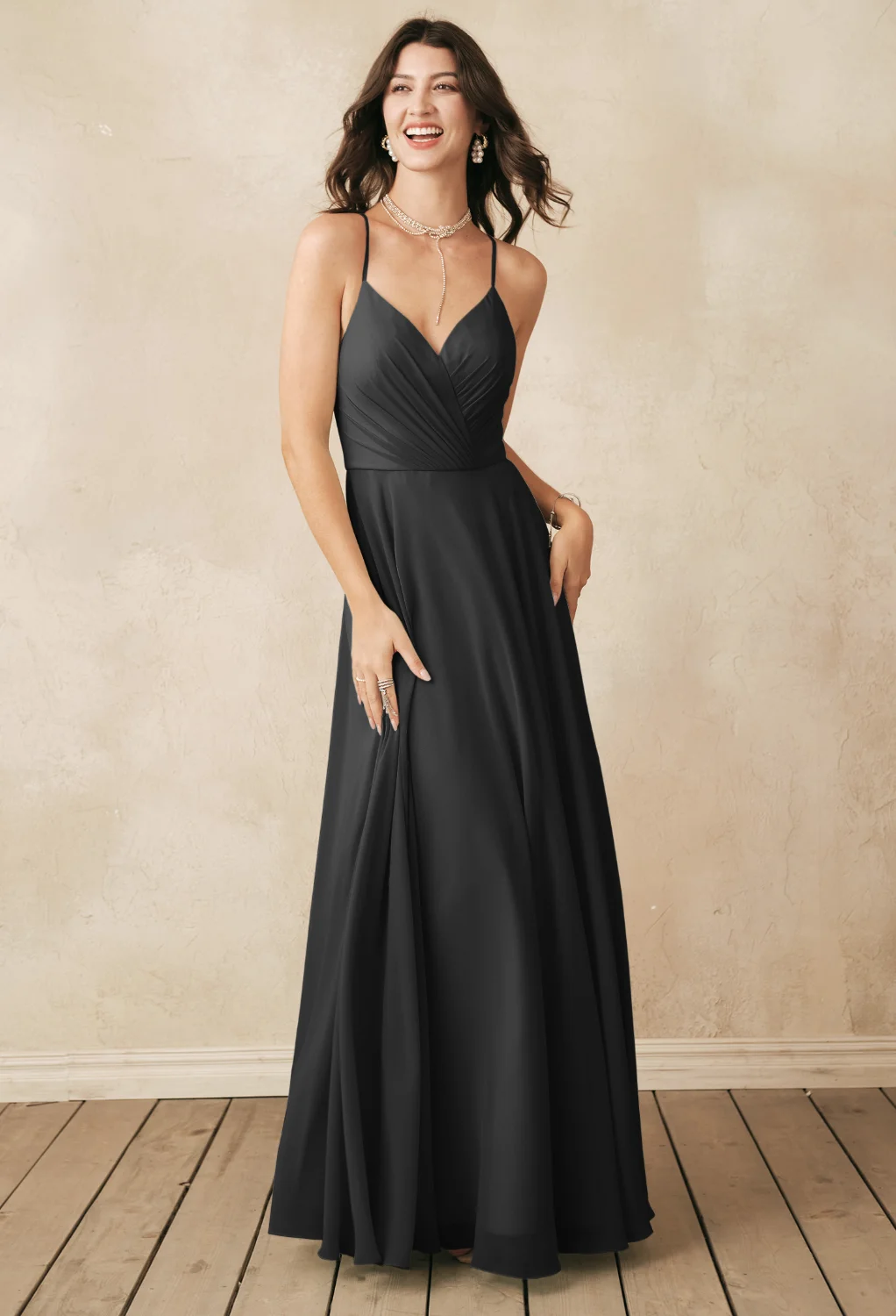 AW Osage Dress, Sage Green Chiffon Hi Lo V-Neck Bridesmaid Dresses | AW ...