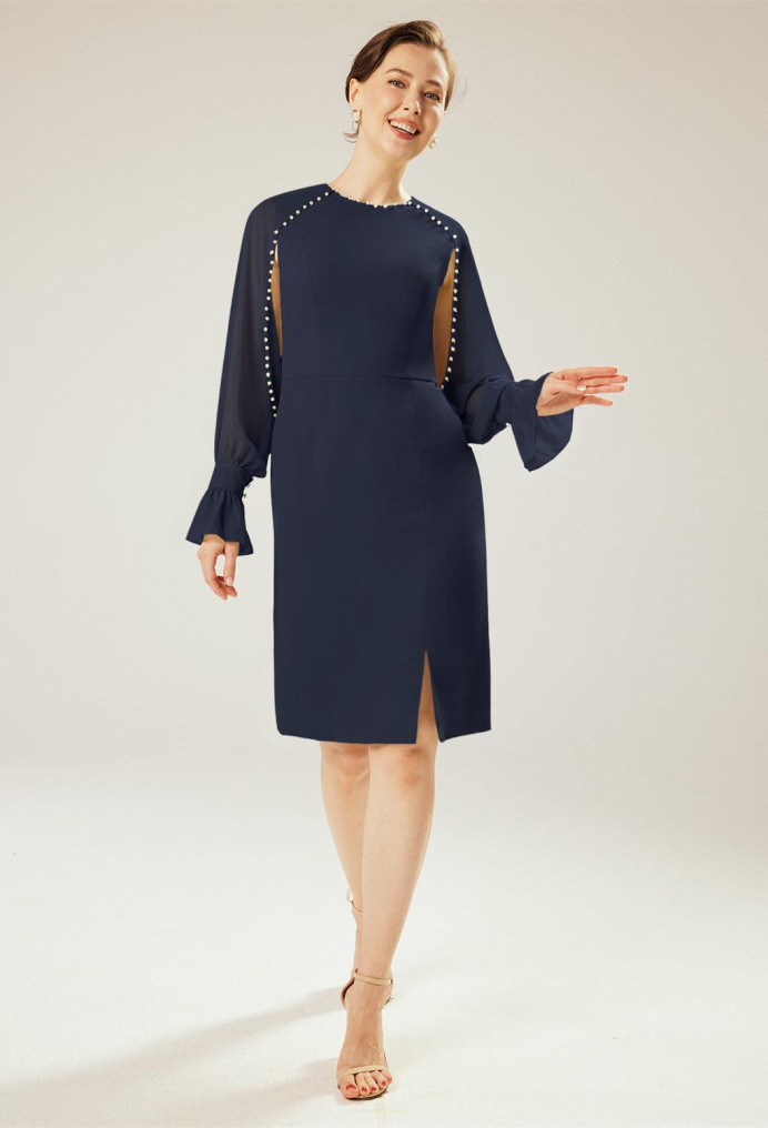 AW Zephyr Dress, Burgundy Chiffon Lace Floor Length Bateau Neckline ...