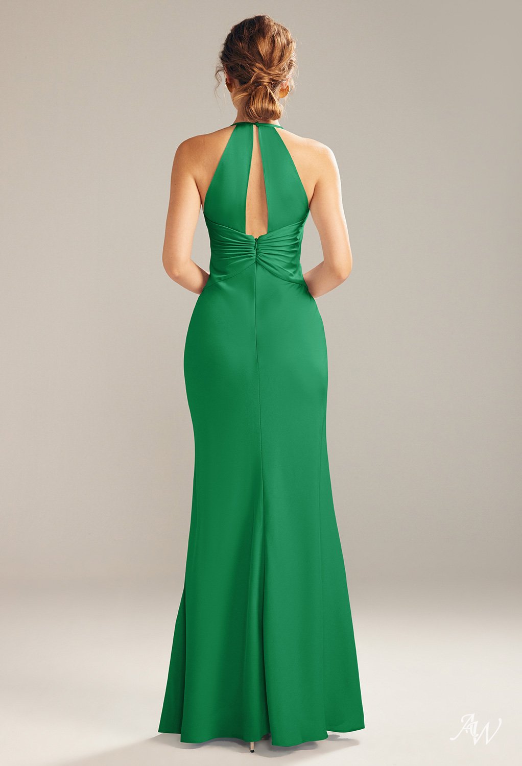 AW Largo Dress, Blushing Peonies Crystal Satin Satin Charmeuse Floor ...