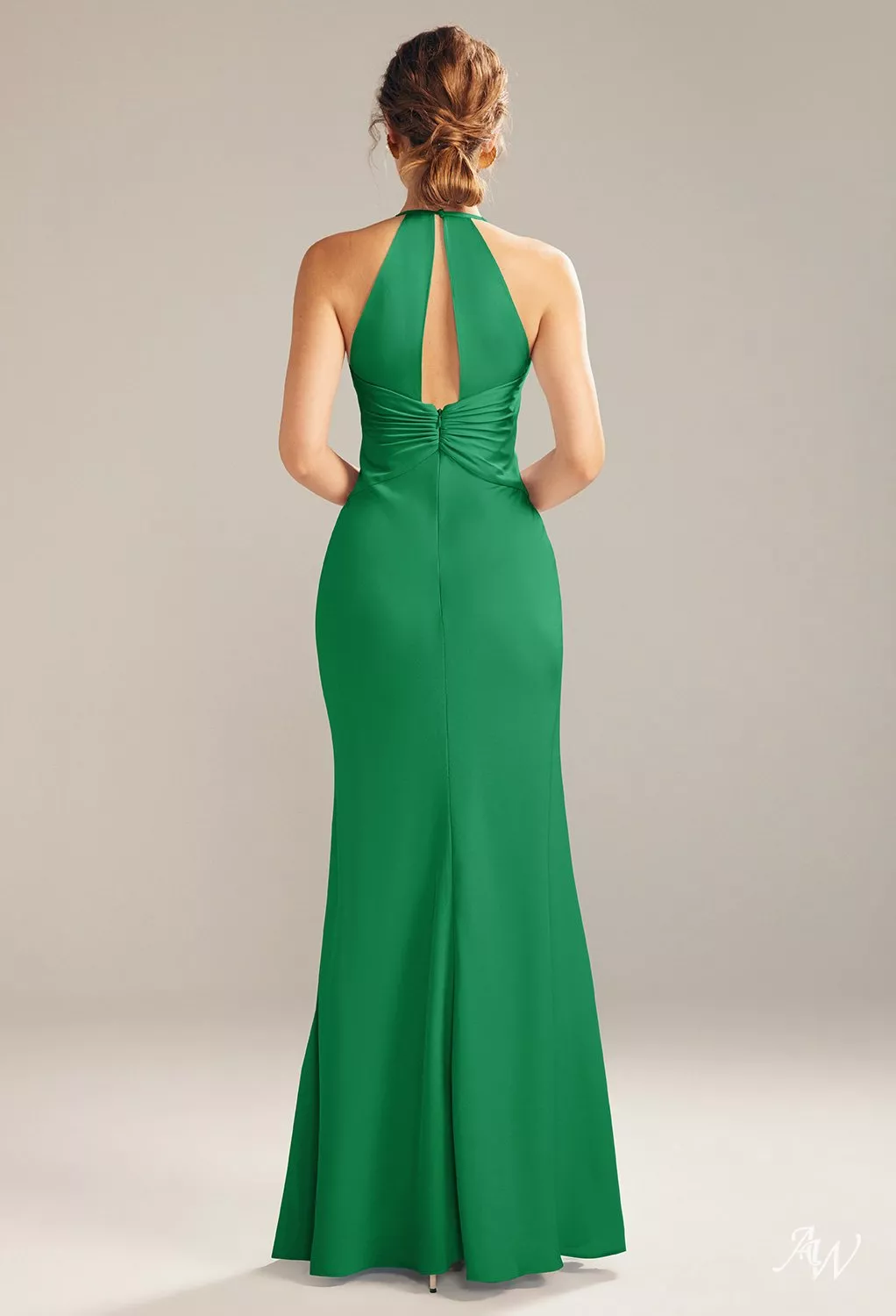 AW Largo Dress, Sage Garden Party Crystal Satin Satin Charmeuse Stretch ...