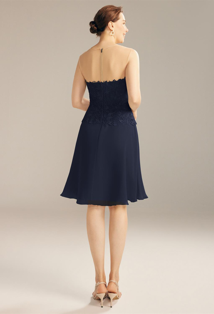 AW Marion Dress, Burgundy Chiffon Floor Length Bateau Neckline Mother ...