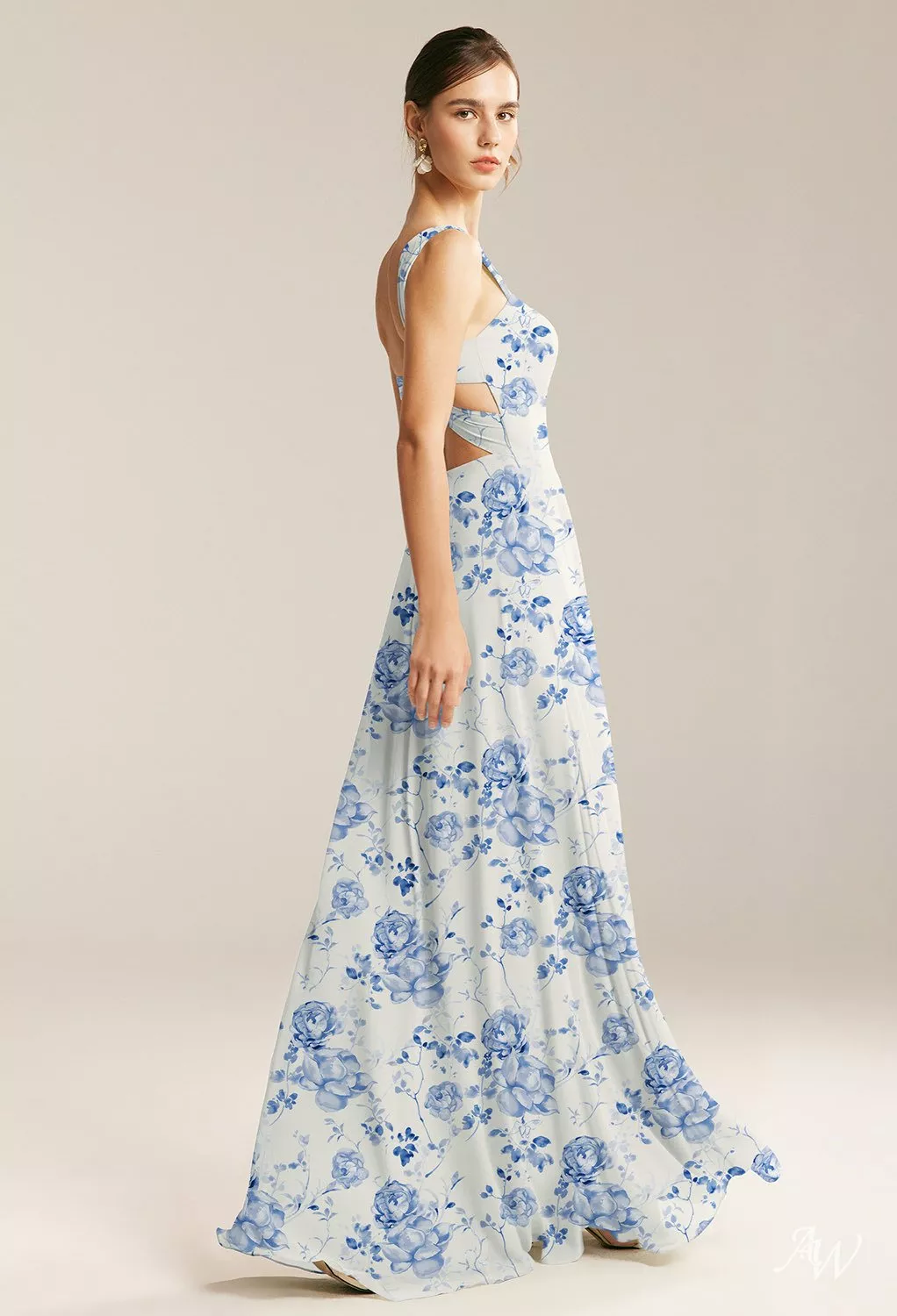 AW Rachel Dress, Dark Emerald Chiffon Floor Length Sweetheart Neckline Bridesmaid Dresses | AW ...