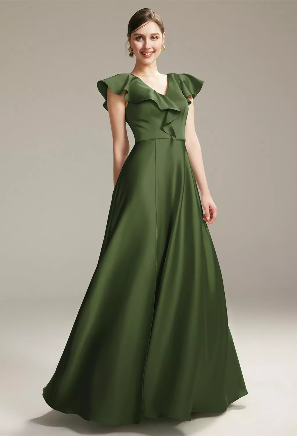 AW Maura Dress, Blushing Peonies Crystal Satin Satin Charmeuse Floor ...