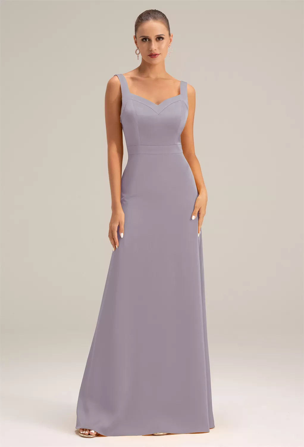 AW Dey Dress, Hunter Green Crystal Satin Satin Charmeuse Floor Length ...