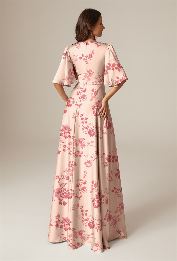 AW Asa Dress, Sage Green Crystal Satin Satin Charmeuse Tea Length ...