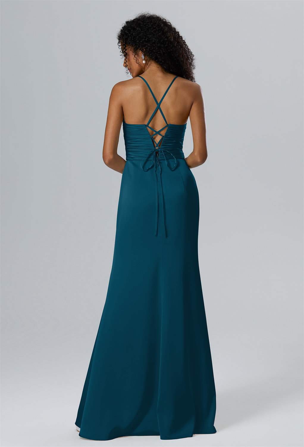 AW Largo Dress, Blushing Peonies Crystal Satin Satin Charmeuse Floor ...