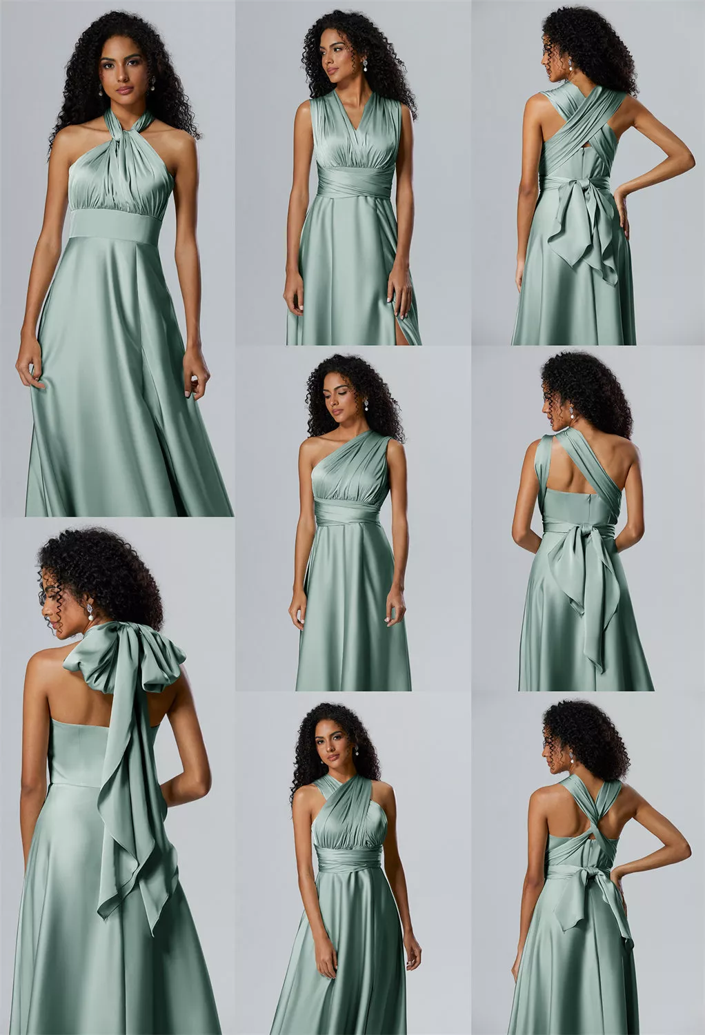 AW Clemencia Dress, Rose Quartz Satin Charmeuse Floor Length Sweetheart ...