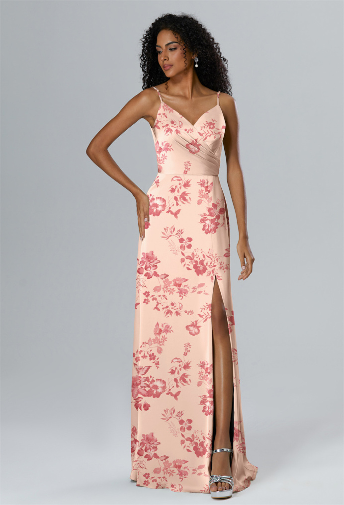 AW Asa Dress, Sage Green Crystal Satin Satin Charmeuse Tea Length ...