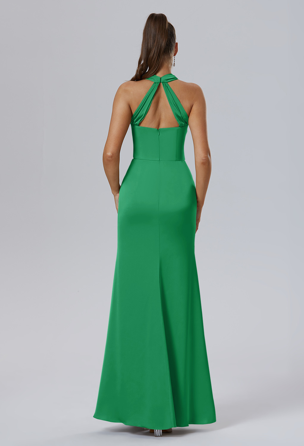 AW Largo Dress, Blushing Peonies Crystal Satin Satin Charmeuse Floor ...