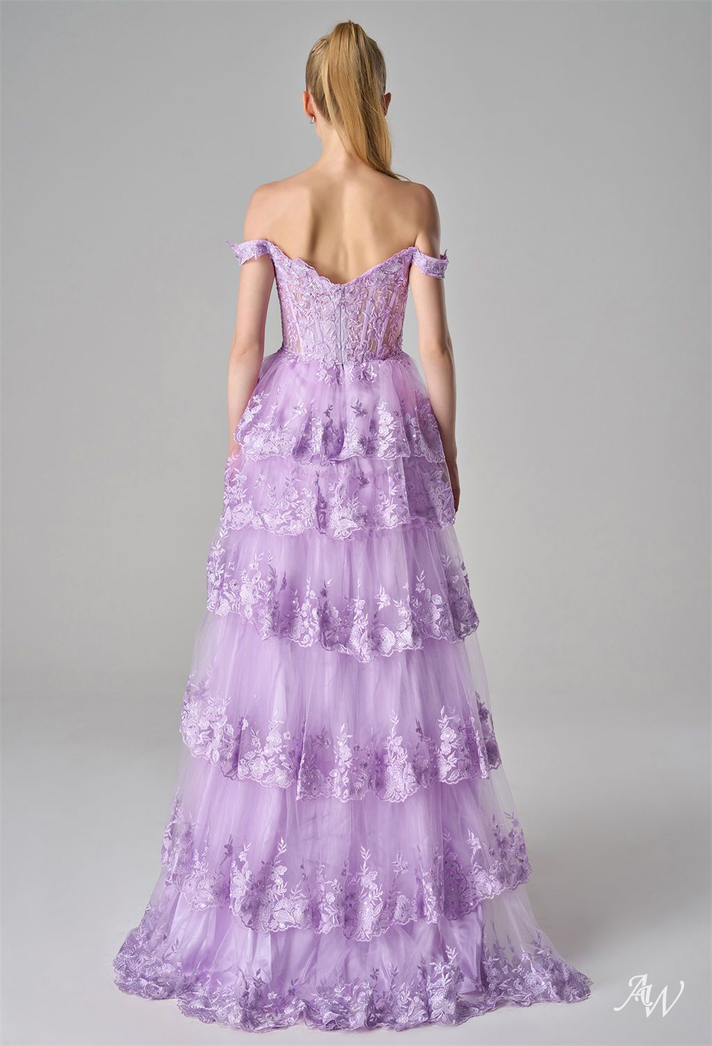 AW Thetis Dress, White Tulle Floor Length Sweetheart Neckline Dresses ...