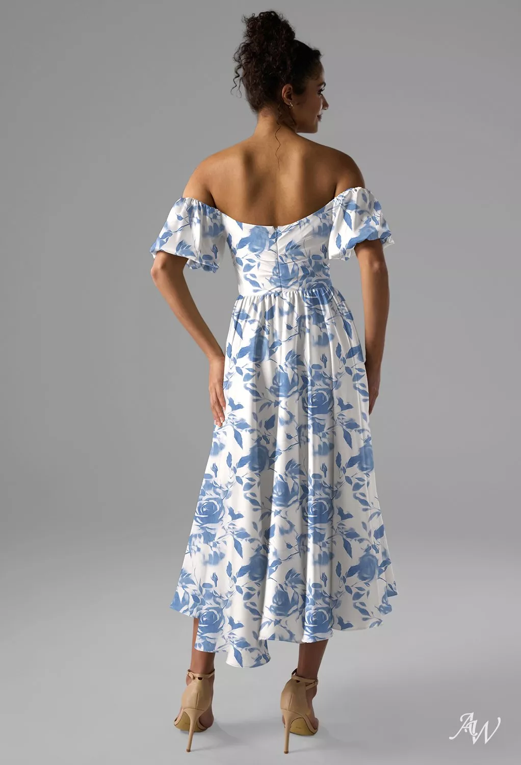 AW Kye Dress, Sage Green Crystal Satin Satin Charmeuse Tea Length ...