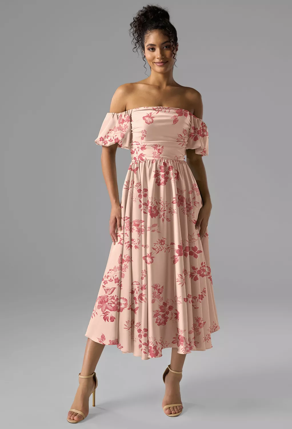 AW Asa Dress, Sage Green Crystal Satin Satin Charmeuse Tea Length ...