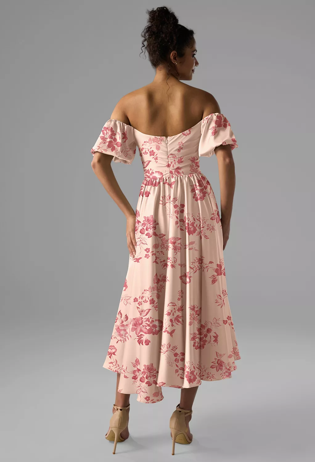 AW Asa Dress, Sage Green Crystal Satin Satin Charmeuse Tea Length ...