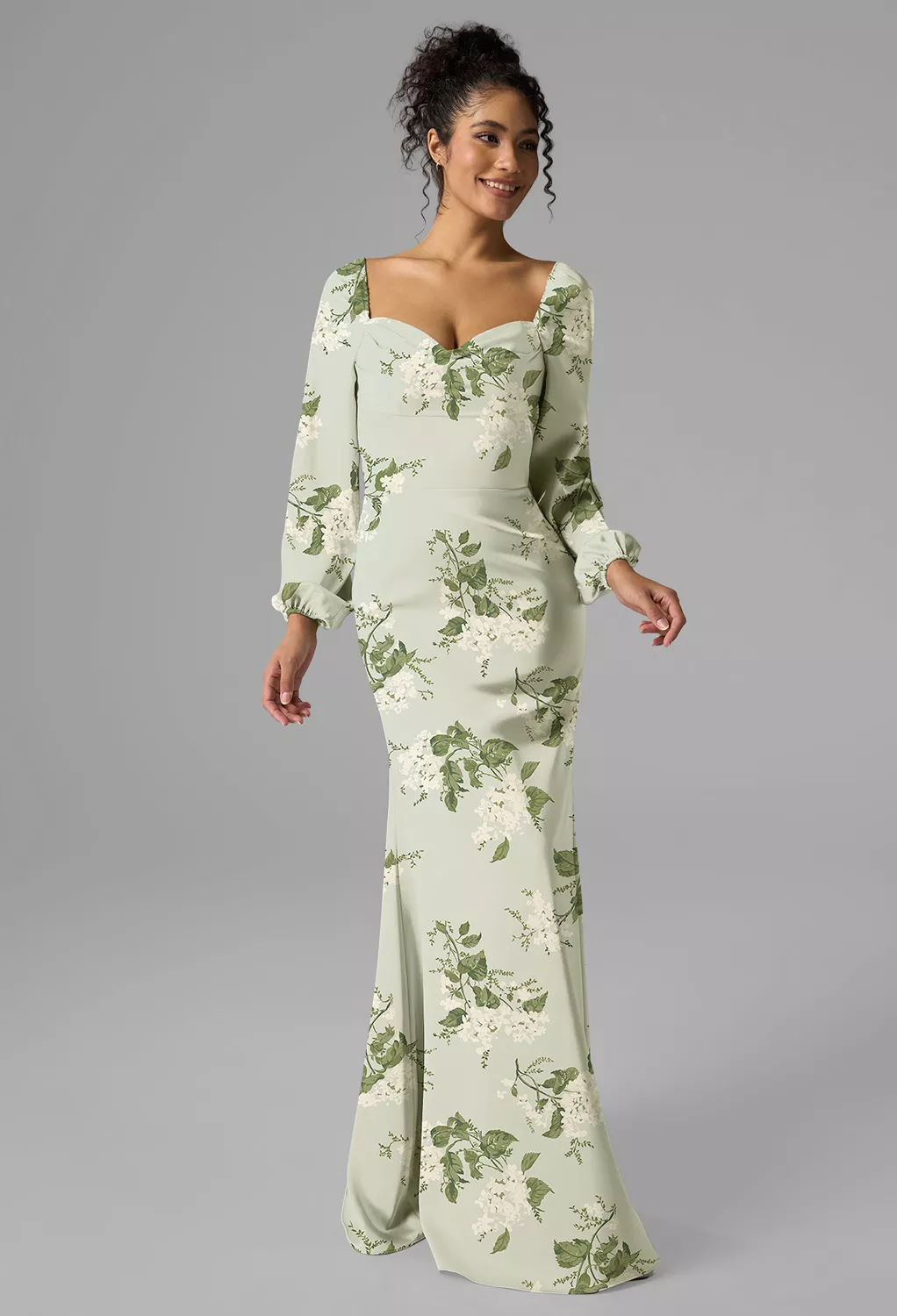Sage Garden Party, Green Floral Floral Bridesmaid Dresses | AW.Bridal