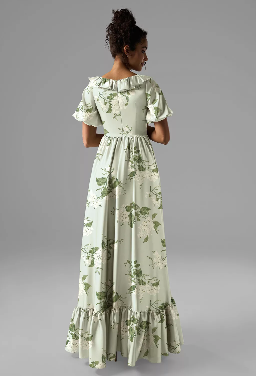 Sage Garden Party, Green Floral Floral Bridesmaid Dresses | AW.Bridal