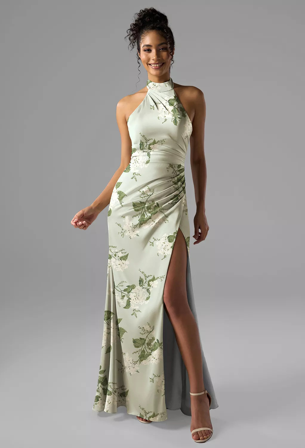 Sage Garden Party, Green Floral Floral Bridesmaid Dresses | AW.Bridal