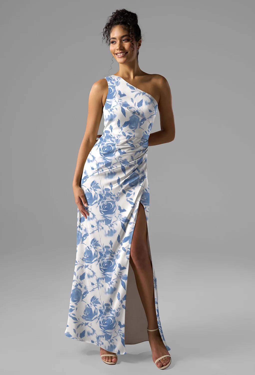 AW Kye Dress, Sage Green Crystal Satin Satin Charmeuse Tea Length ...
