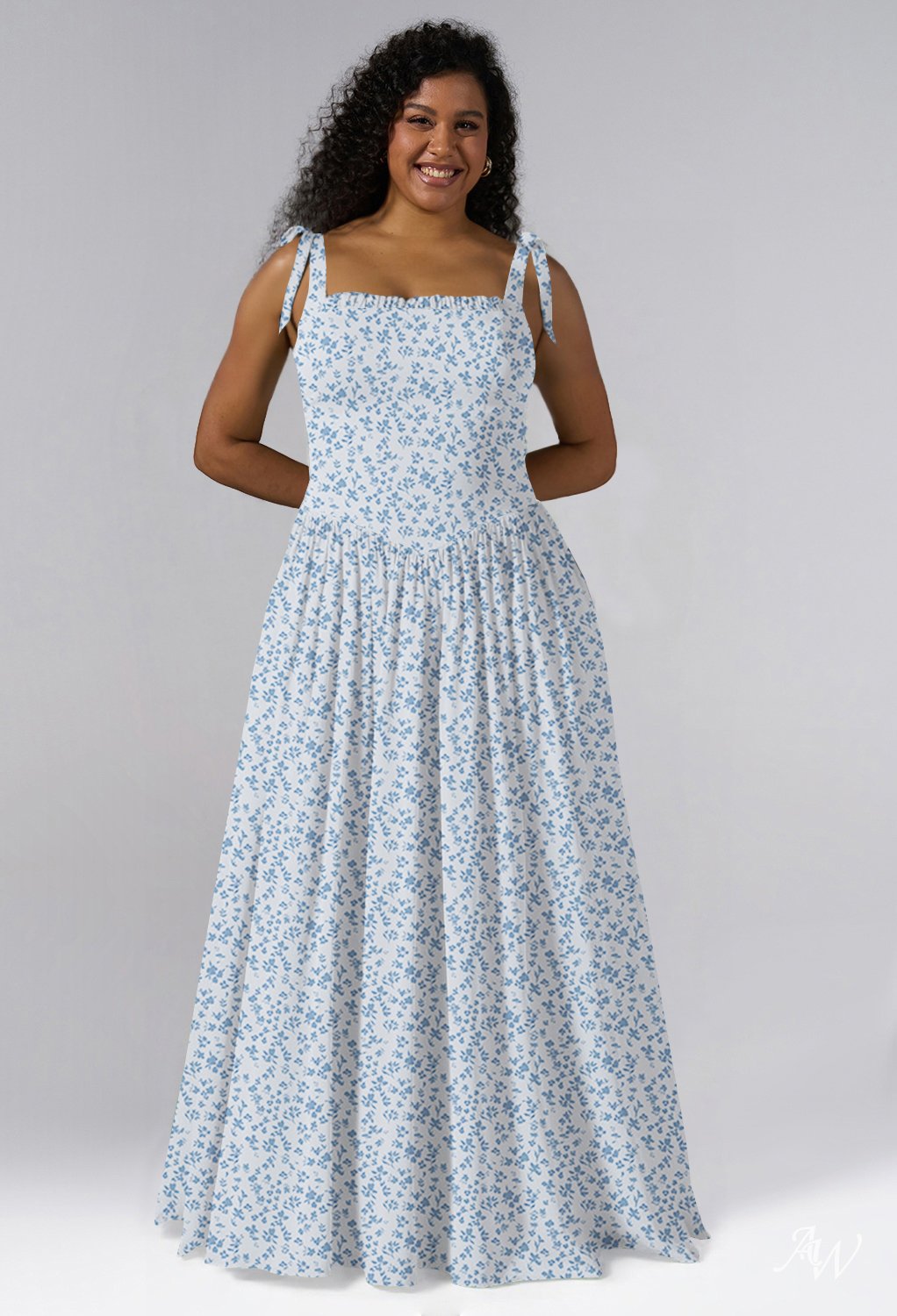 AW Kristen Dress, Chiffon Floor Length Square Neckline Bridesmaid Dresses | AW.Bridal