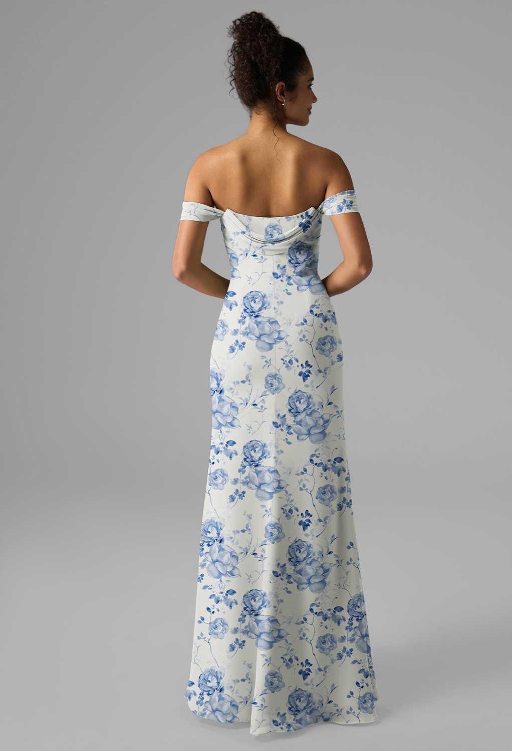 AW Claire Dress, Verdant Wilds Chiffon Floor Length Sweetheart Neckline ...