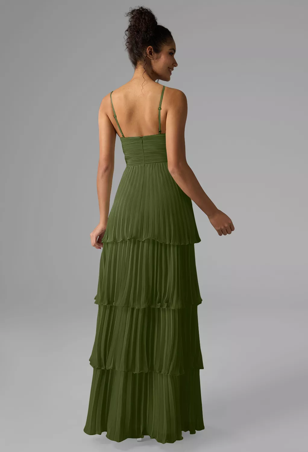 AW Arabella Dress, Dark Navy Chiffon Floor Length Sweetheart Neckline ...