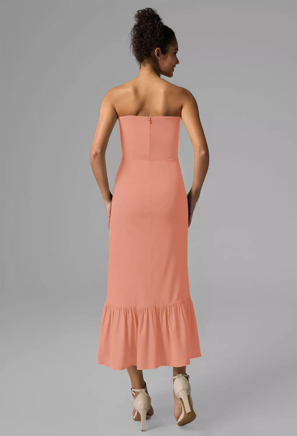 AW Bryn Dress, Dark Emerald Chiffon Floor Length Sweetheart Neckline Bridesmaid Dresses | AW.Bridal